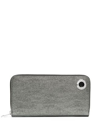 Diesel portefeuille continental &agrave; effet peau de l&eacute;zard - Vert