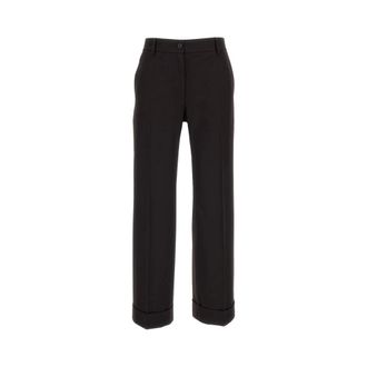 Alberto Biani Ma&szlig;geschneiderte Wollhose - - Trousers - Damen - Braun - M