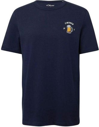 s.Oliver T-Shirt T-Shirt mit Artwork kurzarm, Rundhals, Artwork, Volksfest