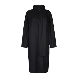 Harris Wharf London Femme, Manteaux, Noir, Taille: 36 FR Manteau &Eacute;charpe M&eacute;lange Cachemire
