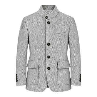 Eleventy Herringbone Jacket - - Jackets - Herren - Grau - L