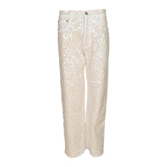 P.A.R.O.S.H. Creme Jeans f&uuml;r einen stilvollen Look - - Jeans - Damen - Beige - M