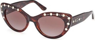 Guess Femme, Accessoires, Brun, Taille: ONE Size Lunettes de soleil oeil-de-chat
