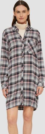 s.Oliver Langarmbluse Kleid Strukturierte Longbluse aus Viskosemix