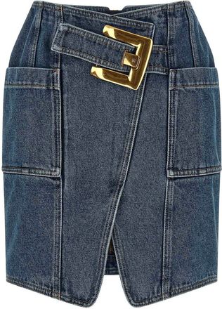 Balmain Jupe Midi - Bleu
