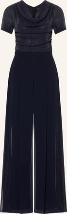 Vera Mont Jumpsuit Im Materialmix Mit Glitzegarn blau