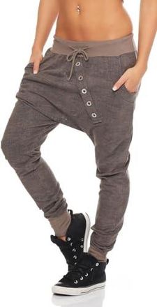 Malito more than fashion Malito Femme Pantalon de Jogging Patte Sport Sweatpants 7398 (Fango)