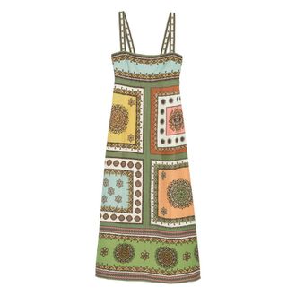 Alemais Contina Square-neck Midi Dress