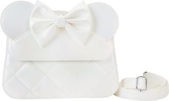 Loungefly Disney Mickey & Friends Sac &agrave; bandouli&egrave;re pour mariage irredescent, blanc