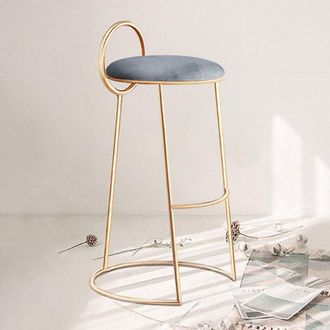 Generic Moderner drehbarer Barhocker mit Fu&szlig;st&uuml;tze, industriell, rund, f&uuml;r Theke, K&uuml;che, Esszimmer, blau, 75 cm hoch, Stuhl f&uuml;r Zuhause oder Restaurant