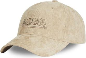 Von Dutch Casquette Homme & Femme, Casquette Baseball Suedine, Ajustable, Ecru Taille TU
