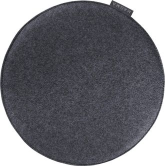 Schöner Leben Stuhlkissen AVARO Filz rund anthrazit meliert 35x2cm