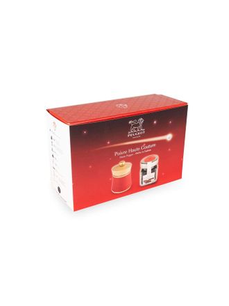 Peugeot Peugeot Baya Pepper Mill Red Leather with Tan Hoi Pepper (70g) Gift Box, 8cm - 3 Inches