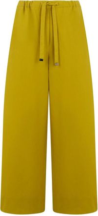 Max Mara Femme, Pantalons, Jaune, Taille: 38 FR Linen Drawstring Pantalons