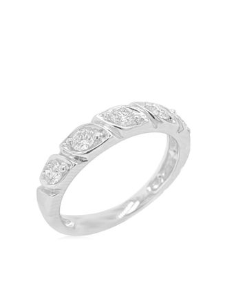 HYT Jewelry bague en or blanc 18ct pav&eacute;e de diamants - Argent