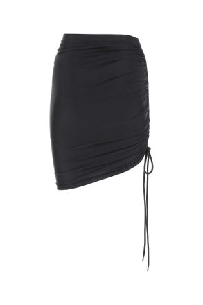 Balenciaga Womens Black Stretch Nylon Skirt 1000 Exterior: Elastane Gonne