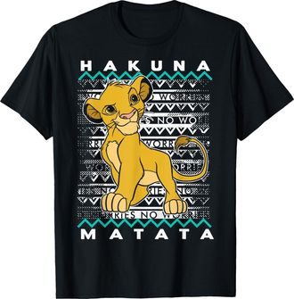Disney Der König der Löwen Hakuna Matata Simba Künstlerischer Hintergrund T-Shirt