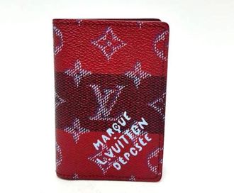 Louis Vuitton unisex, Pre-owned, Rouge, Taille: ONE Size Portefeuille en tissu Pre-owned