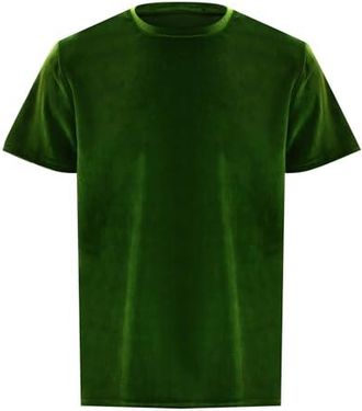 Generic T-shirts hommes velours velours mode hip-hop slim simple manches courtes, GN1., XXL