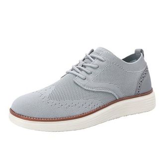 Generic Baskets d&eacute;contract&eacute;es pour homme - En maille - Chaussures de marche l&eacute;g&egrave;res et souples &agrave; lacets - Chaussures habill&eacute;es, gris, 0 UK Wide