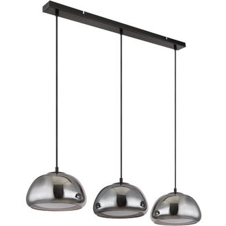 Globo Lighting Lampe suspendue lampe de salon lampe suspendue plafonnier verre couleur fum&eacute;e 3 lampes
