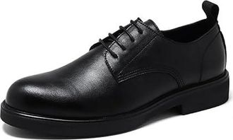 Generic Chaussures Oxford for Hommes à Lacets, Bout Rond, Similicuir, Couleur Unie, Chaussures Derby antidérapantes, Talon carré, Semelle en Caoutchouc, Class