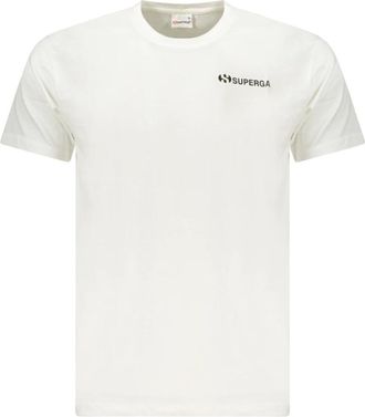 Superga Homme, Tops, Blanc, Taille: 2XL T-shirt &agrave; manches courtes