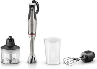 Bosch Stabmixer, Mixbecher, Universalzerkleinerer, Doppelschneebesen, Edelstahl Klingen, sp&uuml;lmaschinenfest, Spiralkabel, 1500 Watt, ErgoMaster Serie 8 MSM8M