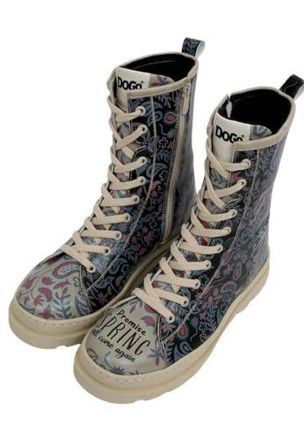 Dogo Femme Cuir Vegan Multicolore Bottes Longues - Promise You Motif