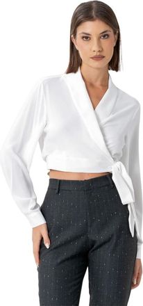 Kocca Femme, Blouses et Chemises, Blanc, Taille: 40 FR Top Crois&eacute; Court