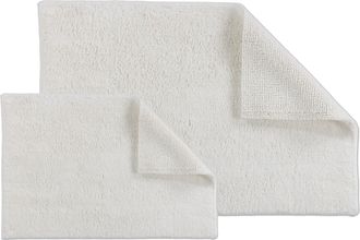 Schöner Wohnen Kollektion Badteppich einfarbig Creme Set aus 40x60cm & 67x110 cm - Badematte rutschfest - Badteppich waschbar - Badezimmer Duschvorleger Trockner geeignet