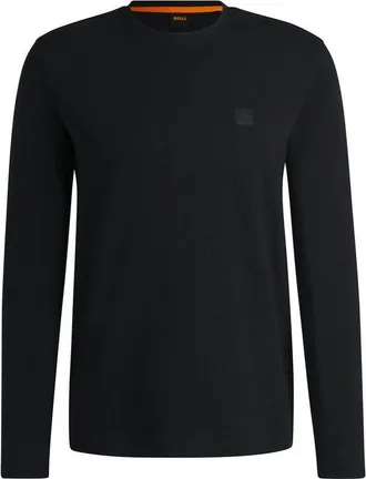 HUGO BOSS Langarmshirt Tacks mit Markenlogo auf der Brust