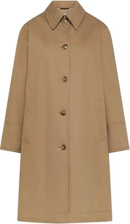 Seventy Manteau long simple boutonnage - Femme - Manteaux - Brun - Taille: 40 FR