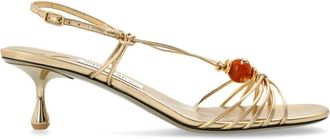 Jimmy Choo London Femme, Chaussures, Jaune, Taille: 41 EU Lova 50 Sandales &agrave; Talons