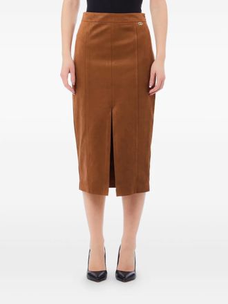 Liu Jo jupe à fente avant - Marron