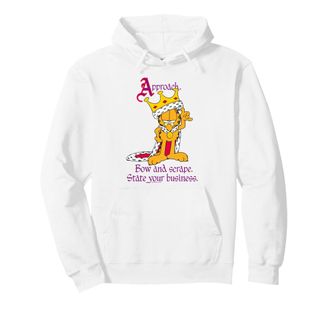 Garfield House Cat King Big Ego Comedy-Meme Klassischer Zeichentrickfilm Pullover Hoodie