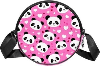 Generic Sac &agrave; bandouli&egrave;re rond pour femme, petit sac &agrave; bandouli&egrave;re avec fermeture &eacute;clair et bretelles r&eacute;glables style d&eacute;contract&eacute; pour femmes et filles