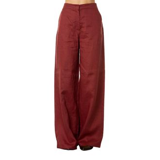 Max Mara Pantalon Tapioca - Femme - Pantalons - Rouge - Taille: 40 FR