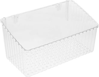 NUOBESTY Gro&szlig;es Transparentes Selbstklebendes Badezimmer Wandregal mit Ablaufrinne Wandmontierter Organizer f&uuml;r K&uuml;che und Bad Stark Belastbares Aufbewahrungsko