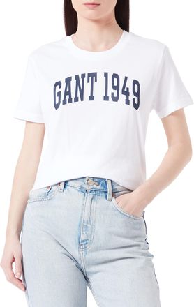 GANT Damen Md. Logo T-shirt T Shirt, Wei&szlig;, S EU