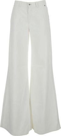 Blumarine Femme, Pantalons, Blanc, Taille: 34 FR Denim Flare Pant