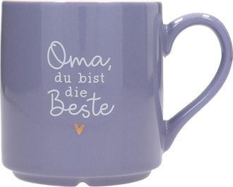 Depesche 0013594-014 Lieblingsbecher Motiv Nr. 14, Henkeltasse mit Spruch, 300 ml, aus Porzellan, teilweise mit Goldfolie und Innendruck