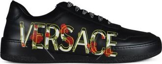 Versace Homme, Chaussures, Noir, Taille: 41 EU Side Logo Tennis Baskets