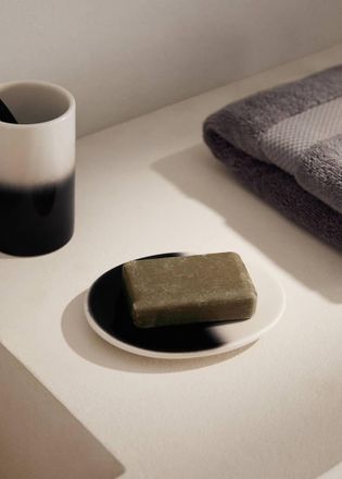 Mango Porte-savon en fa&iuml;ence d&eacute;grad&eacute; noir - Home - Taille unique - MANGO HOME