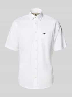 Fynch-Hatton Slim Fit Freizeithemd aus Leinen-Baumwoll-Mix