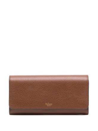 Mulberry portefeuille Continental en cuir grain&eacute; - Marron