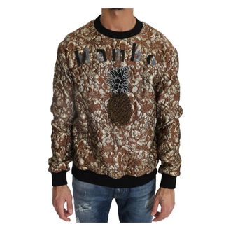Dolce & Gabbana Mambo Jacquard Pineapple Pullover Sweater - - Knitwear - Herren - Mehrfarbig - XL
