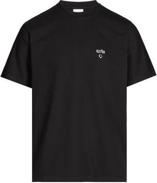 Arte T-shirt droit brodé en coton