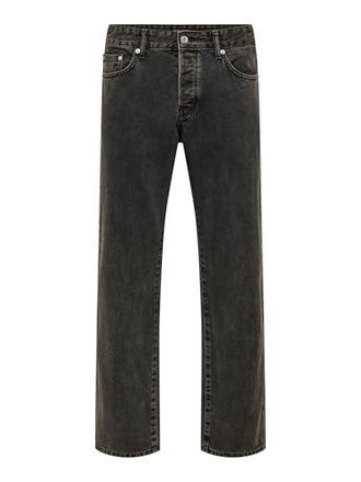 Only & Sons Onsedge Straight Box Tai DNM Mu Otl, Noir d&eacute;lav&eacute;, 30W / 32L Hommes