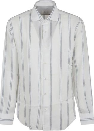 Eleventy Homme, Chemises, Blanc, Taille: L Chemise D&eacute;contract&eacute;e &Eacute;l&eacute;gante